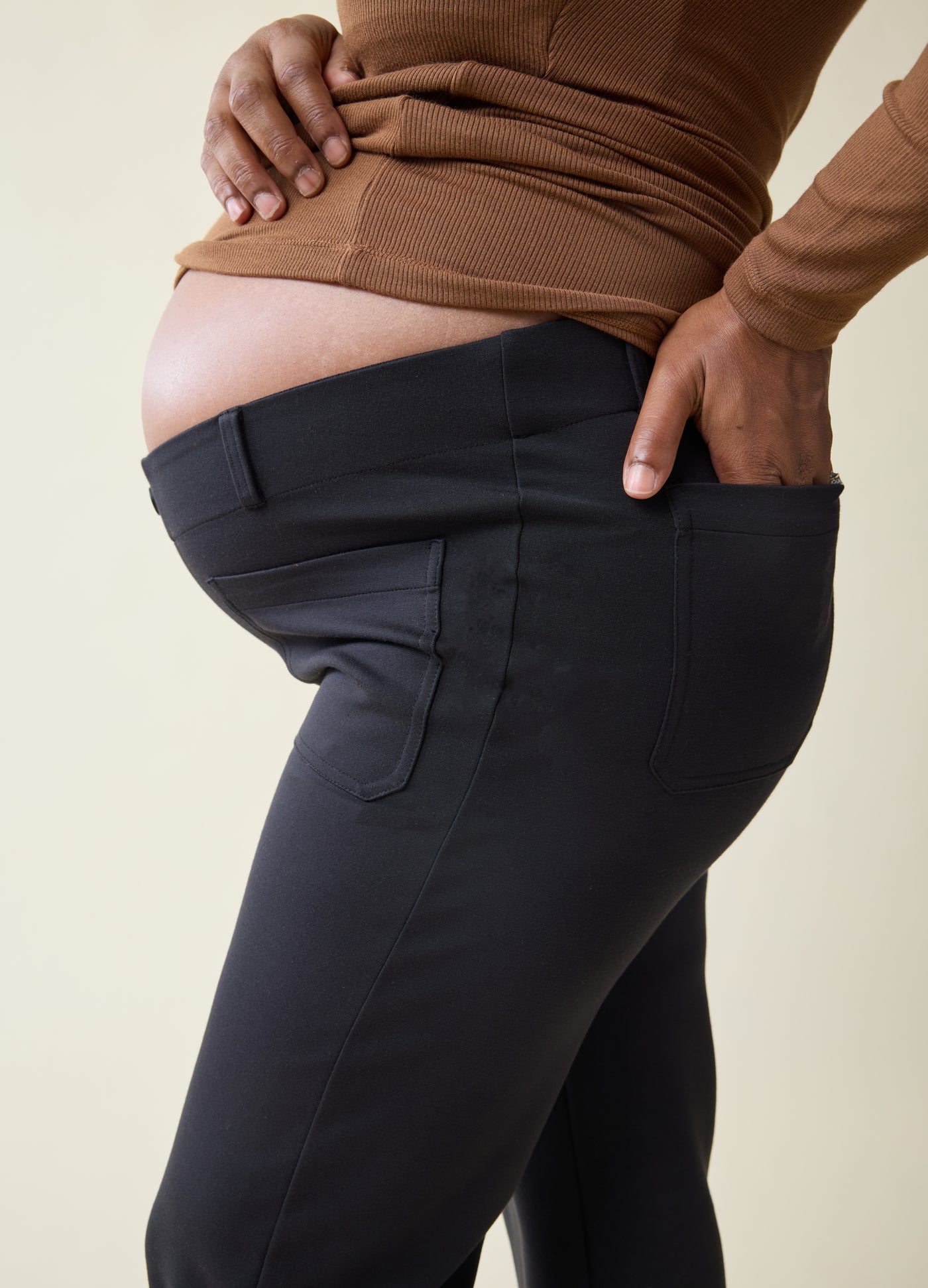 The Wide Leg Perfect Maternity Black Pants | Chic, Bump-Friendly Fit ...