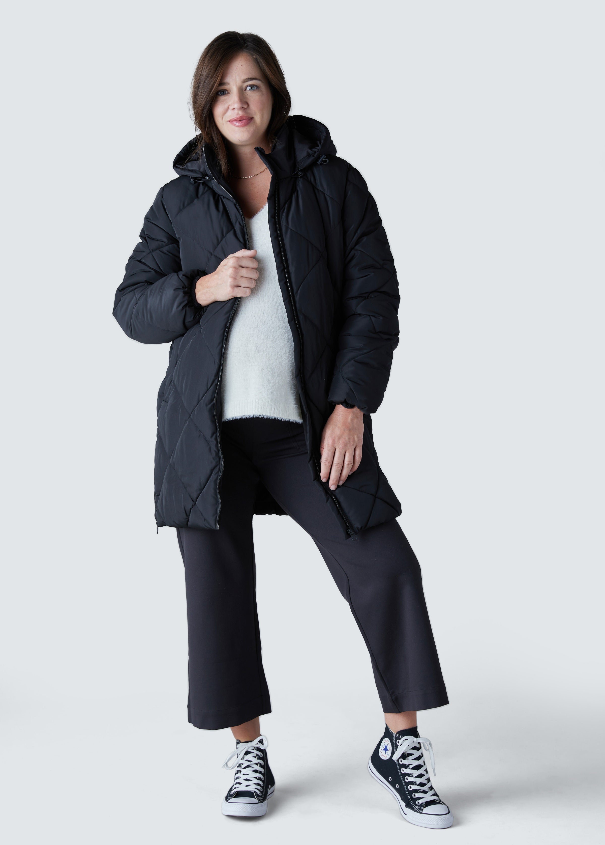 Maternity Parka - Long Down Jacket for Pregnancy – Ingrid+Isabel